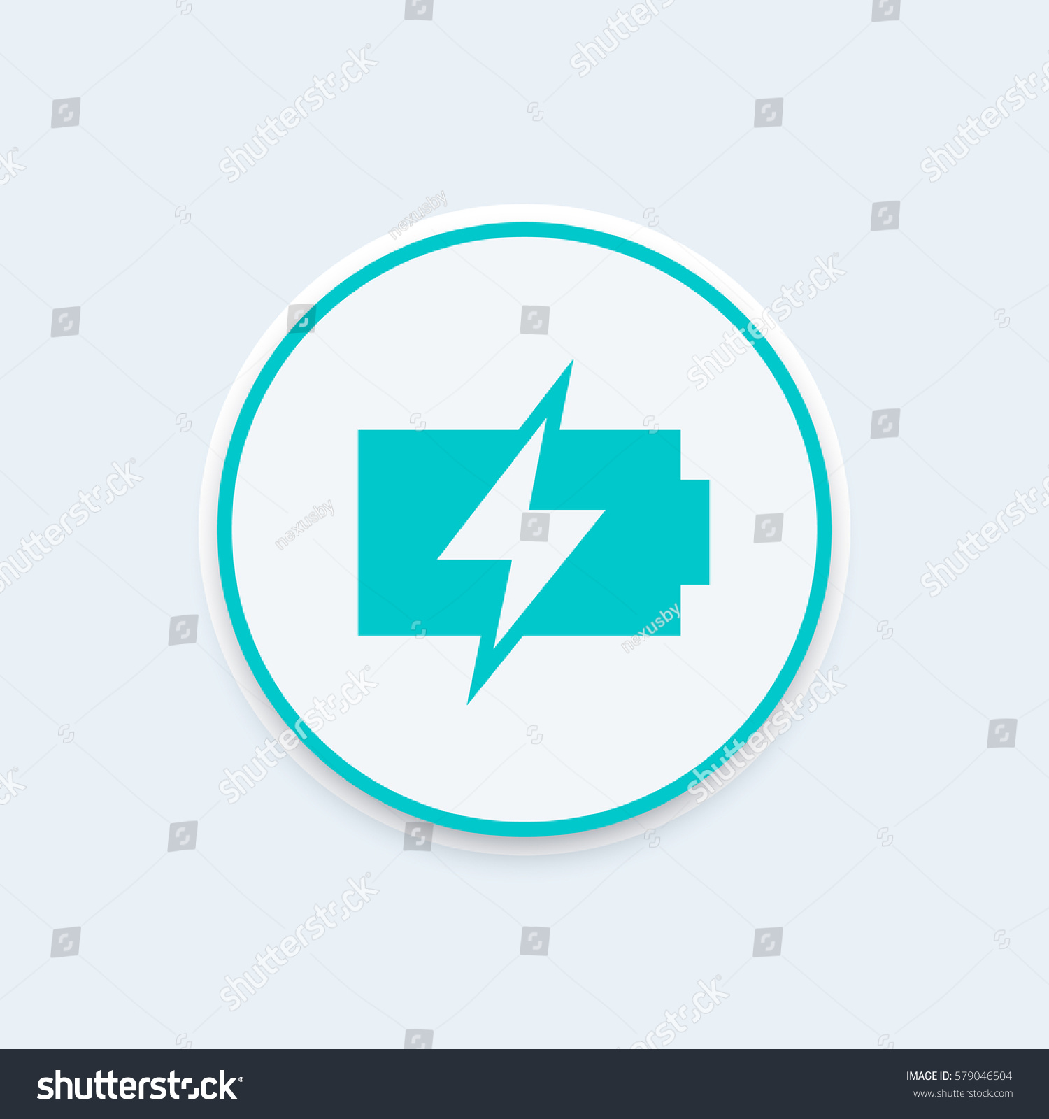 Charging Battery Icon Lightning Bolt Stock Vector (Royalty Free) 579046504