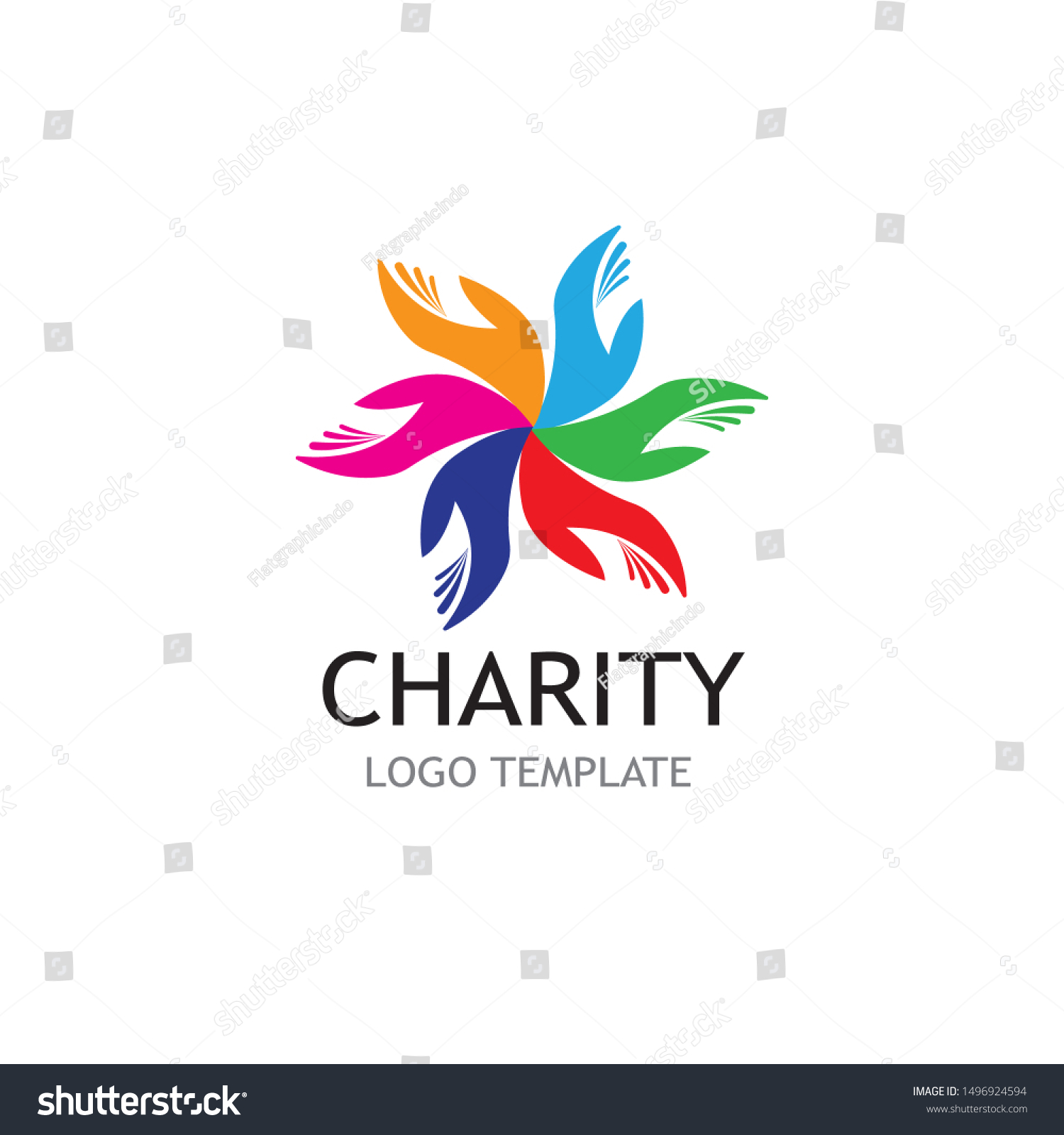 Charity Logo Vector Illustration Template Stock Vector (Royalty Free ...