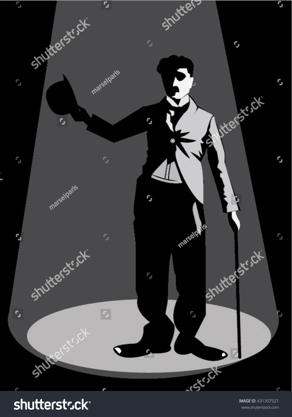 Charlie Chaplin Stock Vector (Royalty Free) 431357527 | Shutterstock