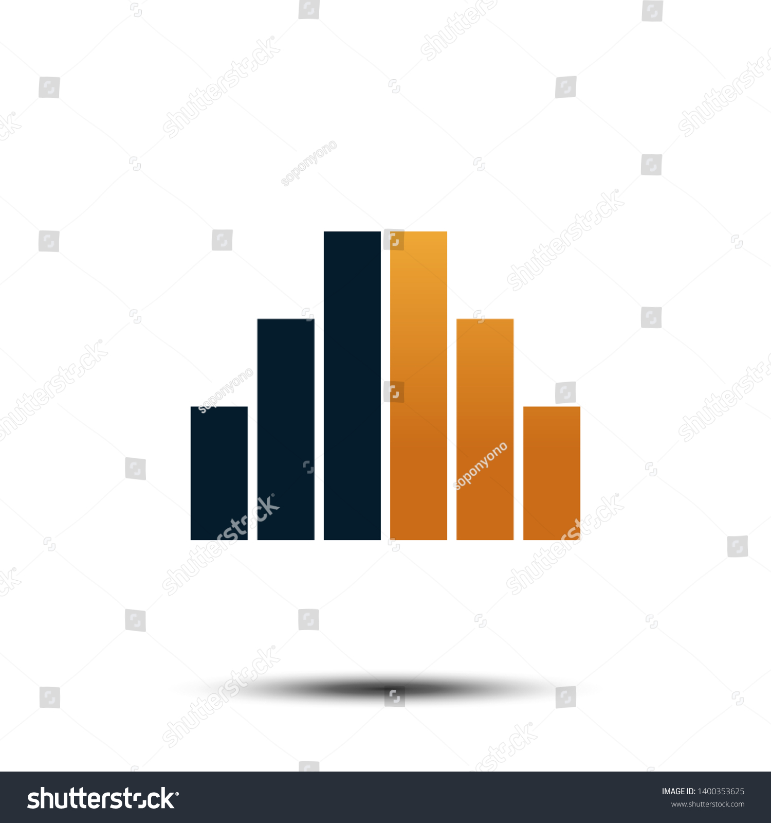 Chart Bar Icon Vector Logo Template Stock Vector (Royalty Free ...