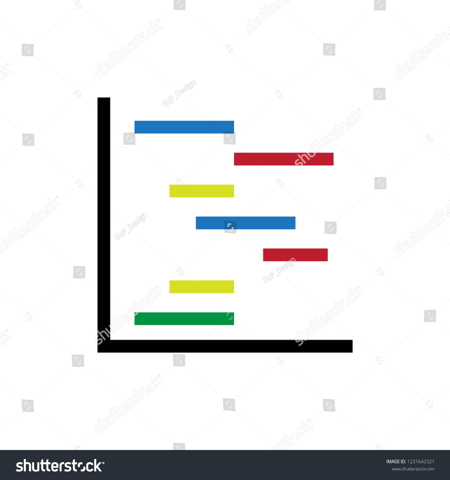 Chart Gantt Icon Stock Vector (Royalty Free) 1231642321 | Shutterstock