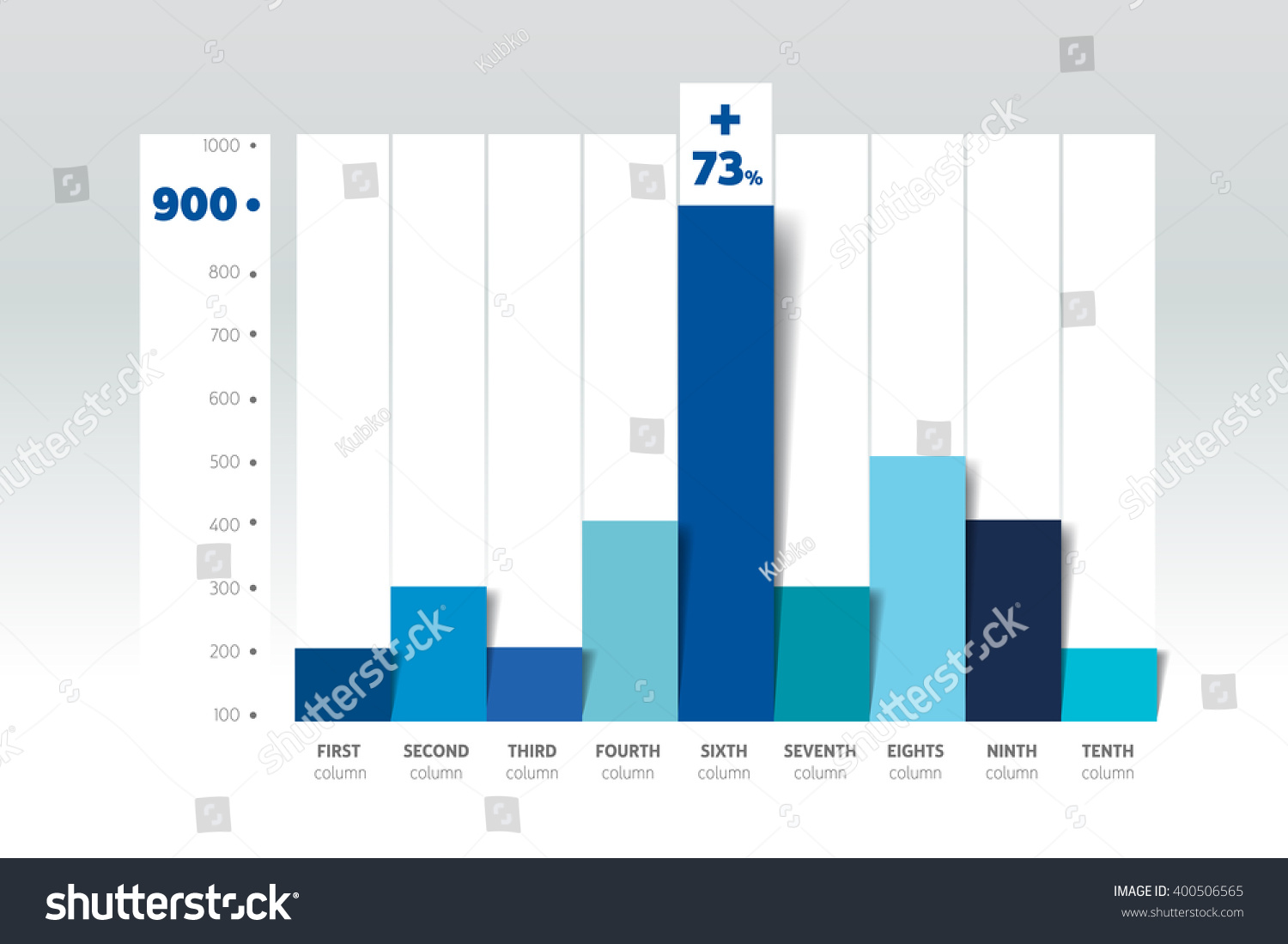 Chart Graph Shadows Effect Simply Color Stock Vector (Royalty Free ...