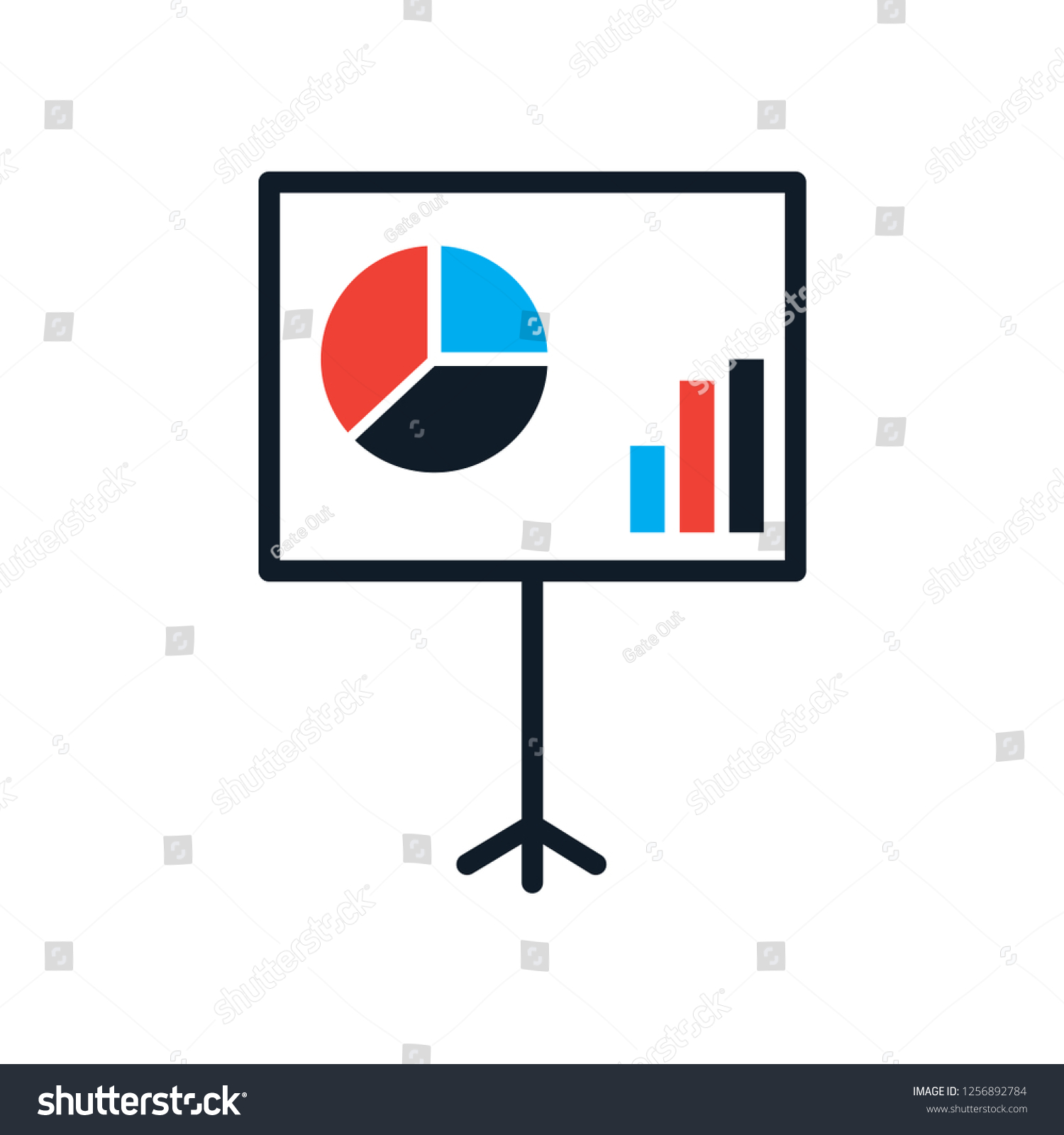 Chart Icon Board Logo Vector Template Stock Vector (Royalty Free ...