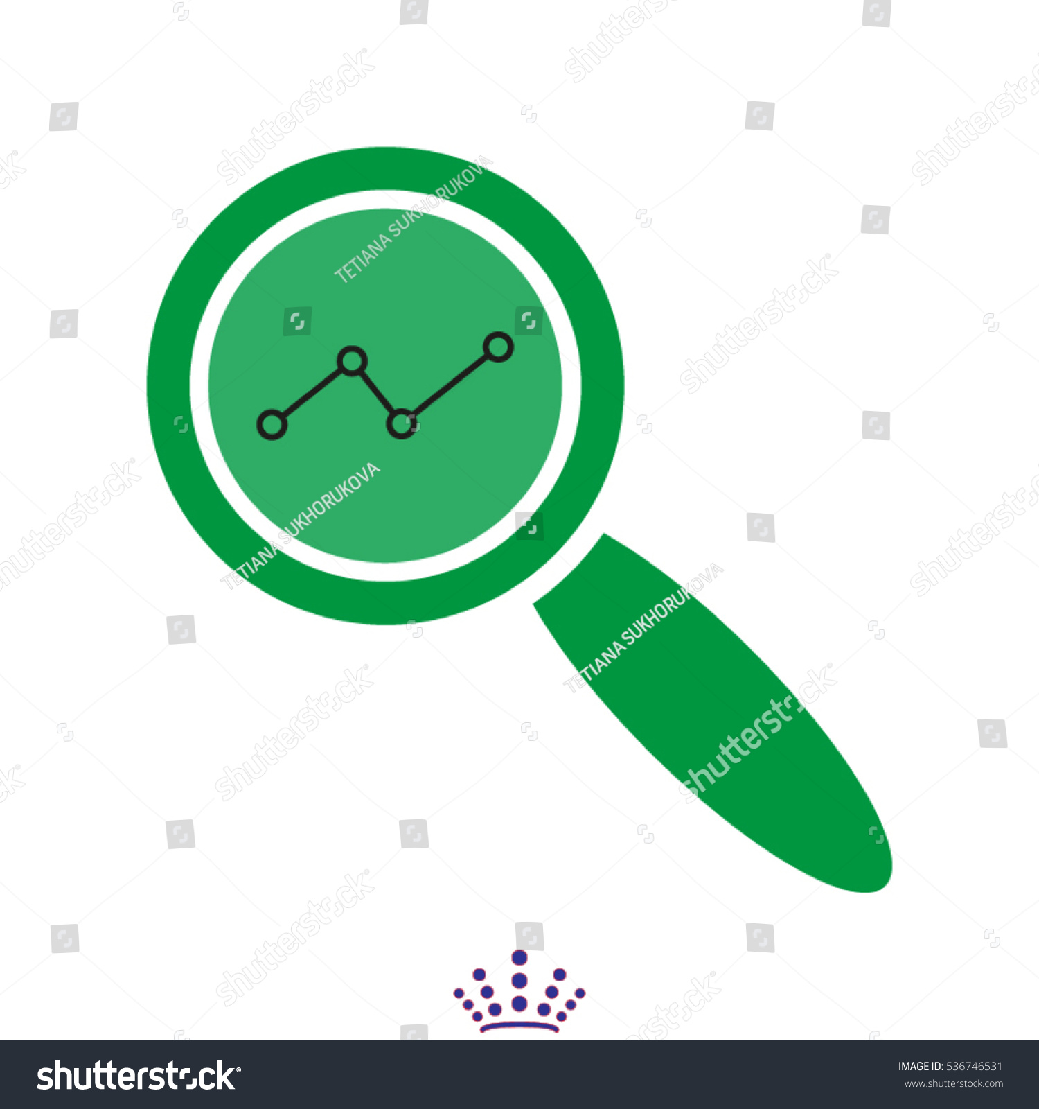 Chart Magnifier Icon Vector Illustration Eps Stock Vector 536746531 ...