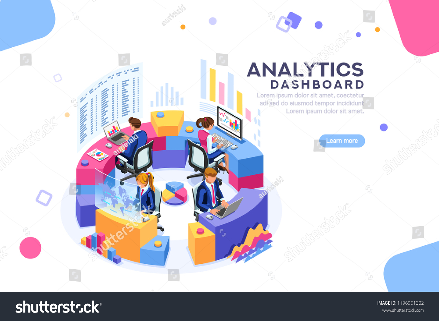 Charts Key Server Statistic Performance Indicators Stock Vector ...