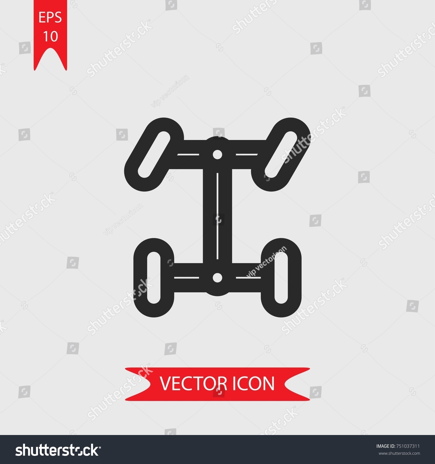 Chassis Vector Icon Illustration Symbol Stock Vector (Royalty Free ...