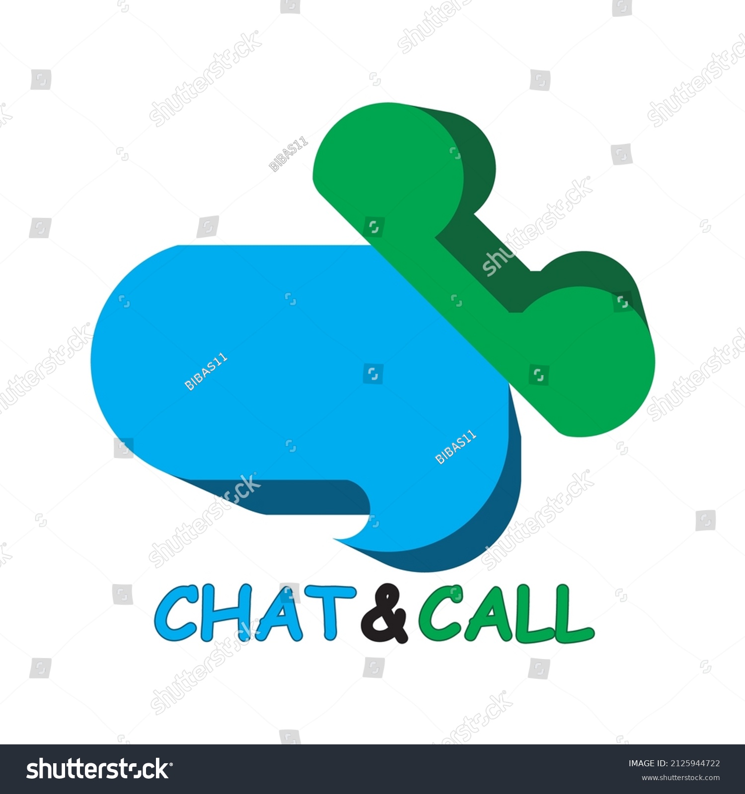 Chat Call Logo Design Stock Vector (Royalty Free) 2125944722 | Shutterstock