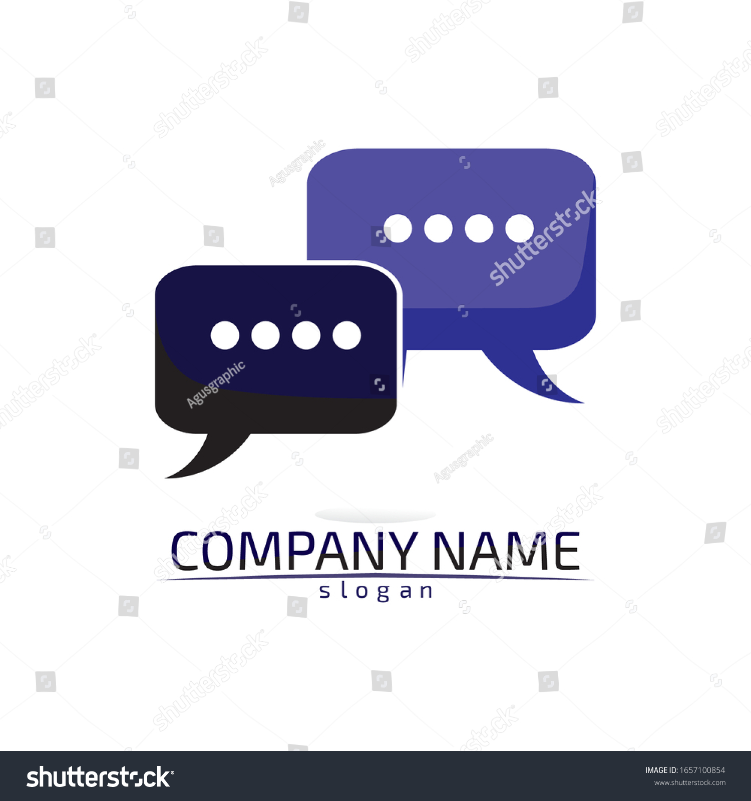 Chat Message Symbol Vector Logo Design Stock Vector (Royalty Free ...