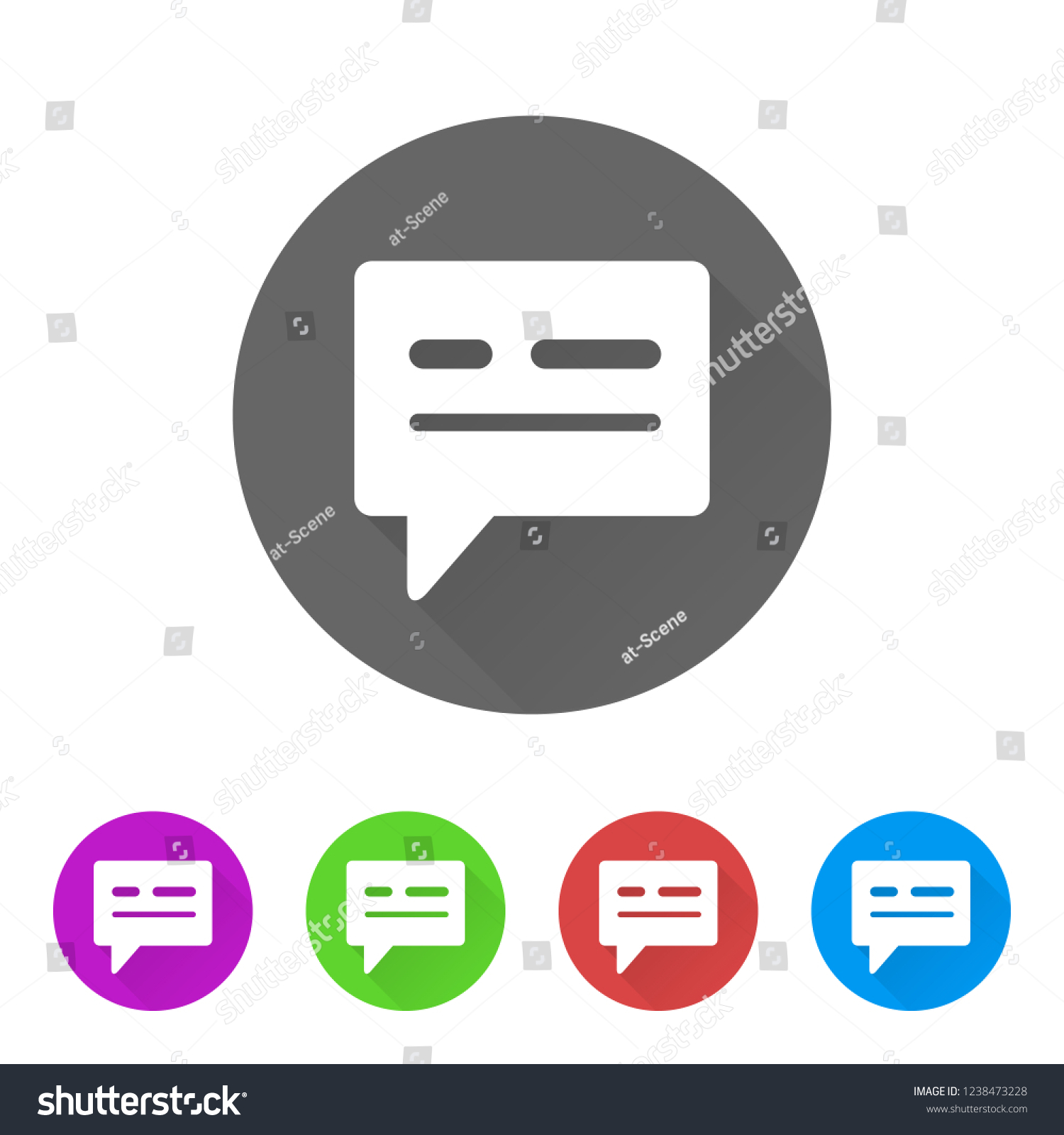 Chat App Icon Stock Vector (Royalty Free) 1238473228 | Shutterstock