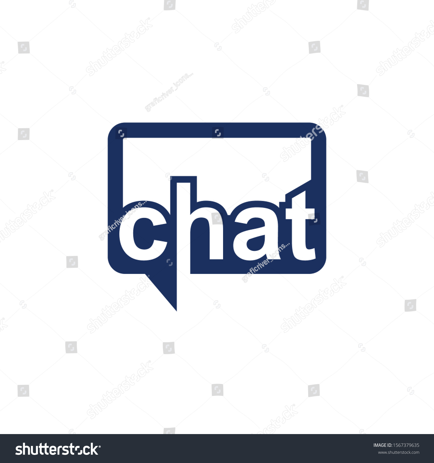Chat App Logo Vector Icon Design Stock Vector (Royalty Free) 1567379635 ...