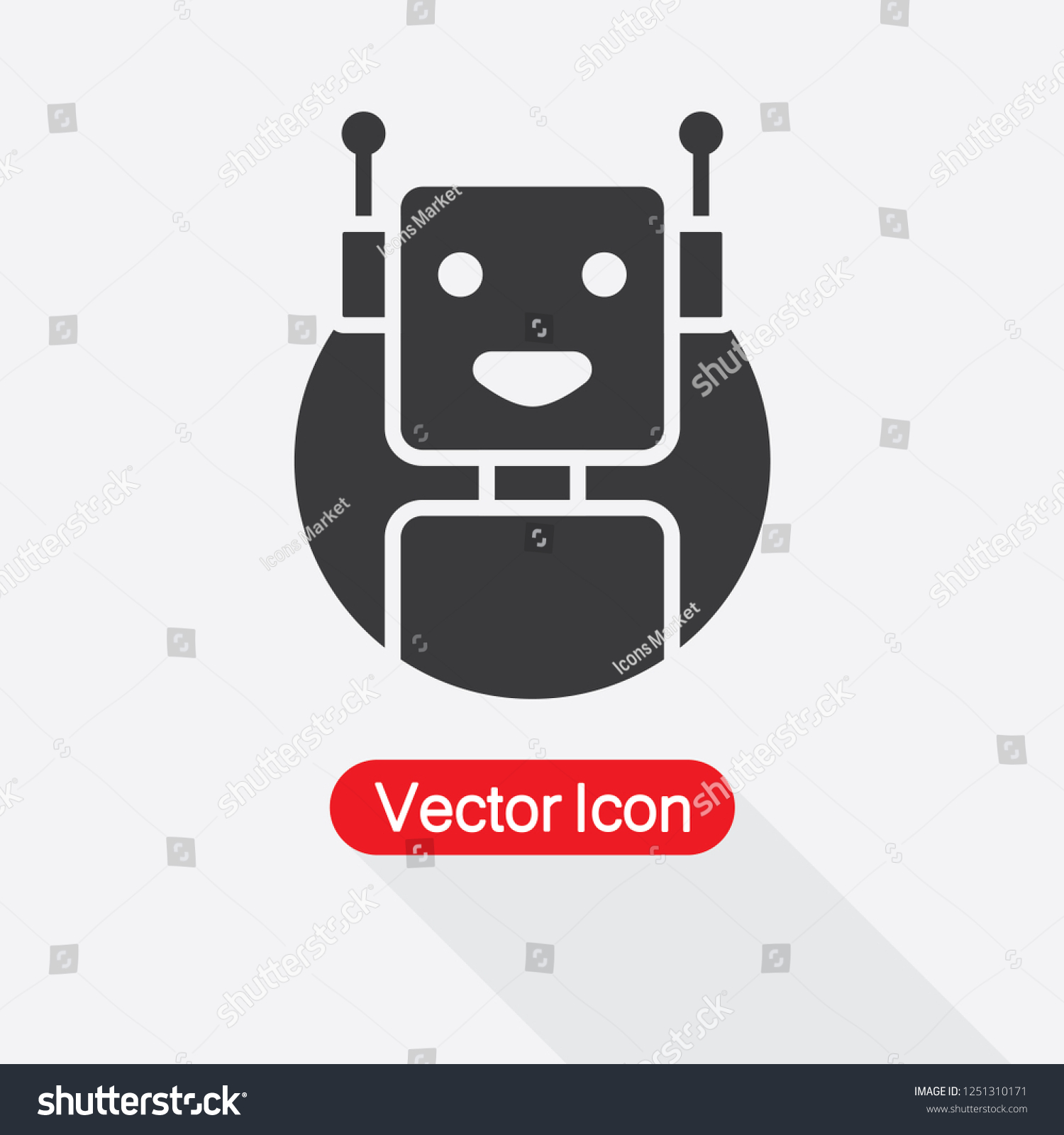 Chat Bot Icon Robot Icon Vector Stock Vector (Royalty Free) 1251310171 ...
