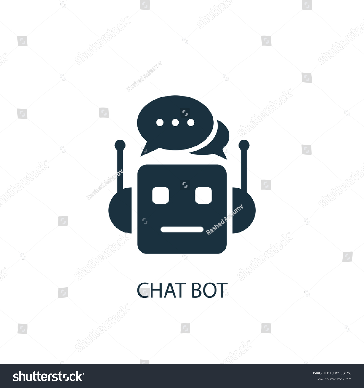 Chat Bot Icon Simple Element Illustration Stock Vector (Royalty Free ...