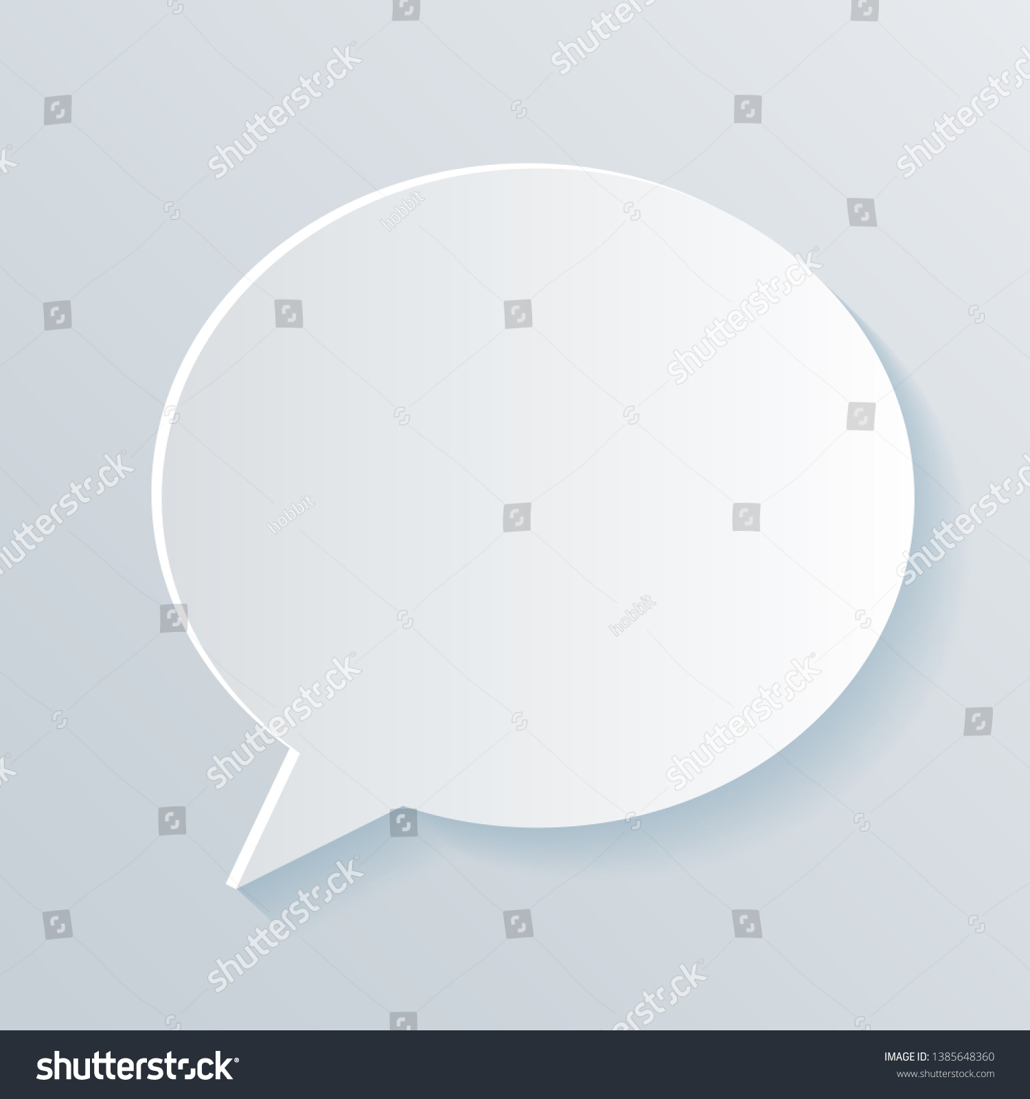 Chat Bubble Sign Communication Concept Paper Stock Vector (Royalty Free ...