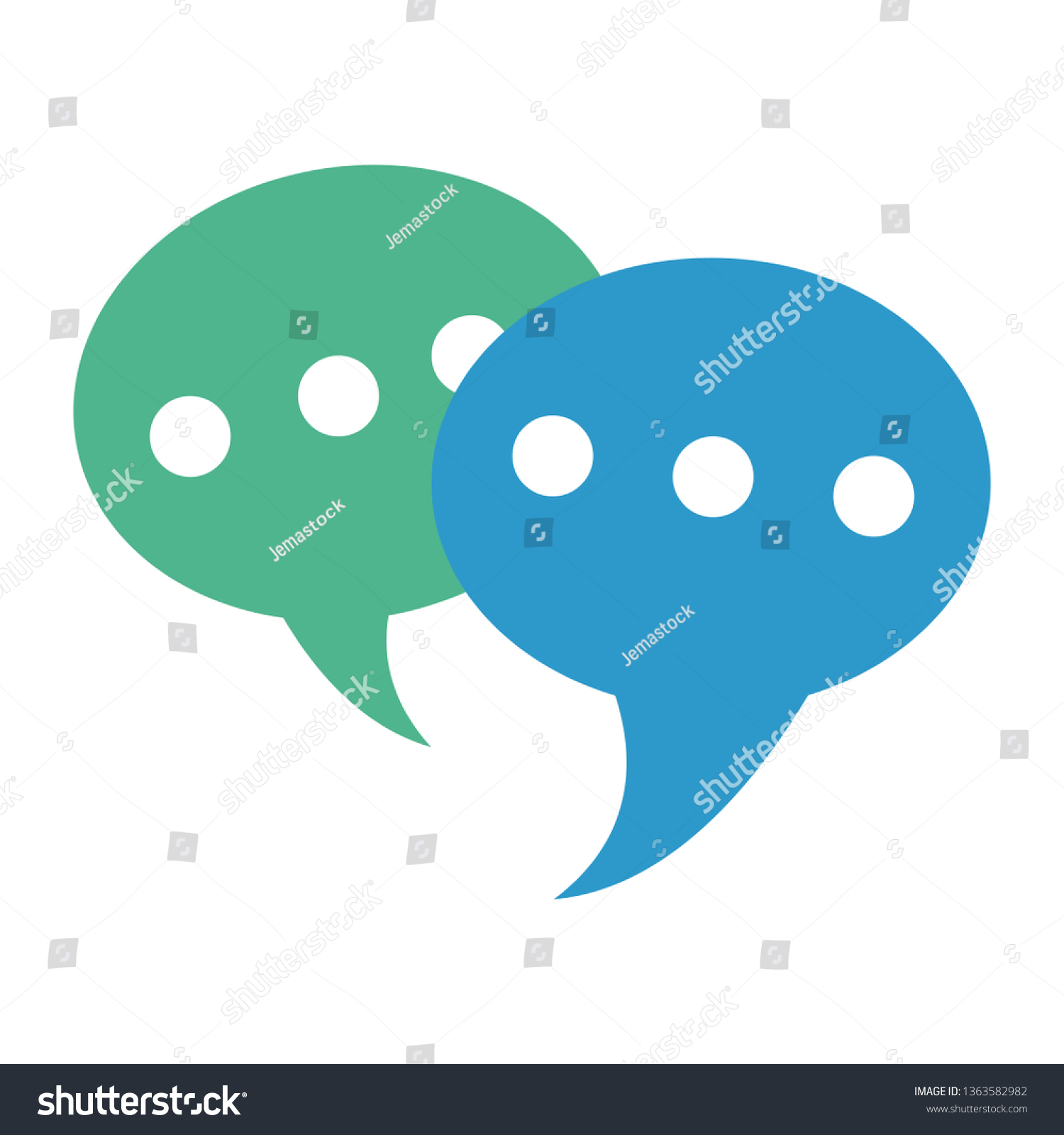 Chat Bubbles Symbol Isolated Stock Vector (Royalty Free) 1363582982 ...