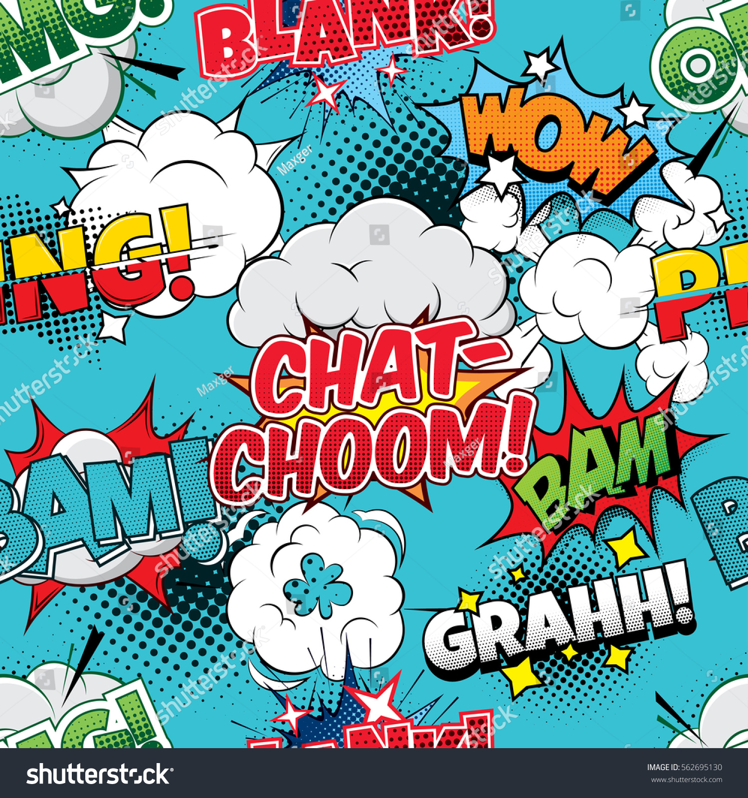 Chatchoom Seamless Comics Background Stock Vector (Royalty Free) 562695130