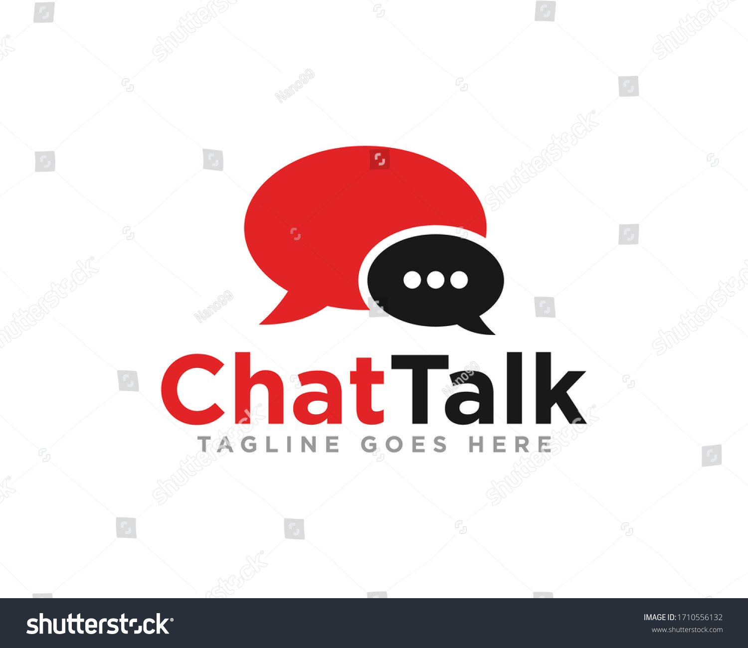 Chat Communication Logo Design Vector Stock Vector (Royalty Free ...