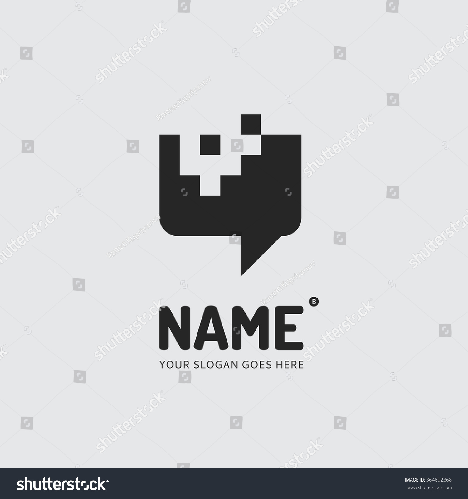 Chat Form Logo Design Vector Template Stock Vector (Royalty Free) 364692368