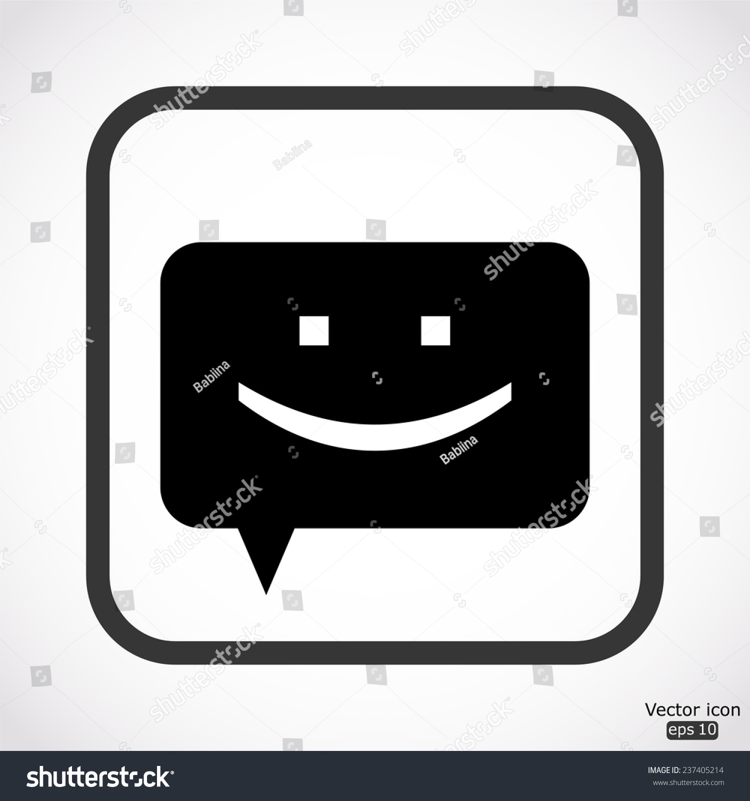 Chat Icon Black Vector Illustration Stock Vector (Royalty Free ...