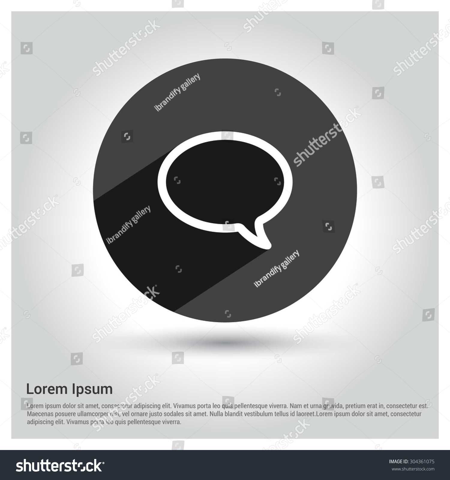 Chat Icon Circle Concept Web Buttons Stock Vector (Royalty Free ...