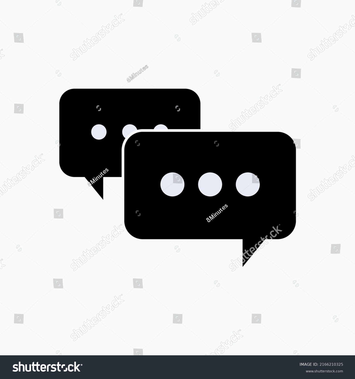 Chat Icon Short Message Communication Symbol Stock Vector (Royalty Free ...