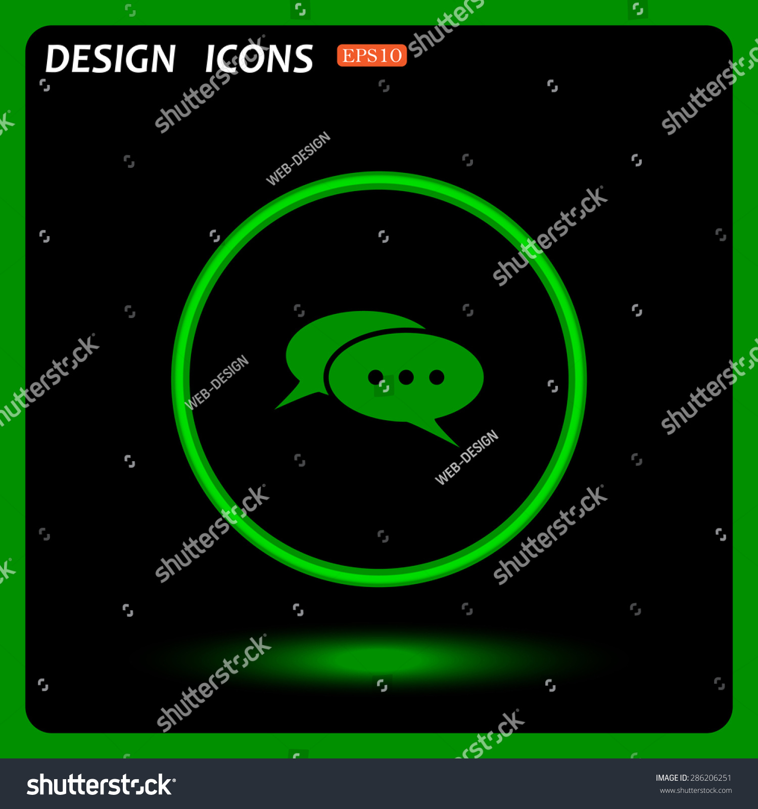 Chat Messages Flat Design Style Stock Vector (Royalty Free) 286206251 ...