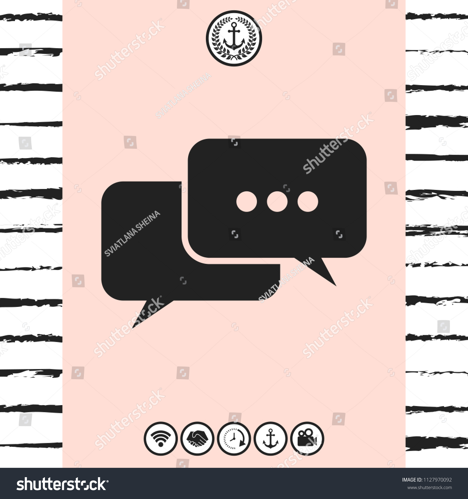 Chat Symbol Icon Stock Vector (Royalty Free) 1127970092 | Shutterstock