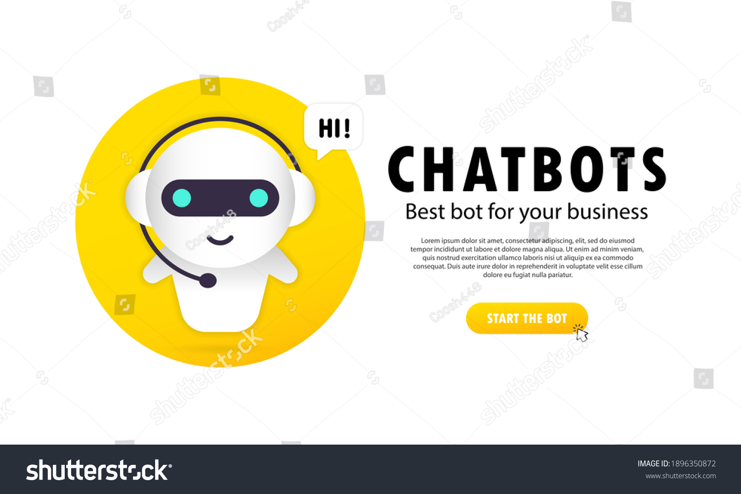 Chatbot Banner Support Automated Technologies Chatbot Stock Vector ...