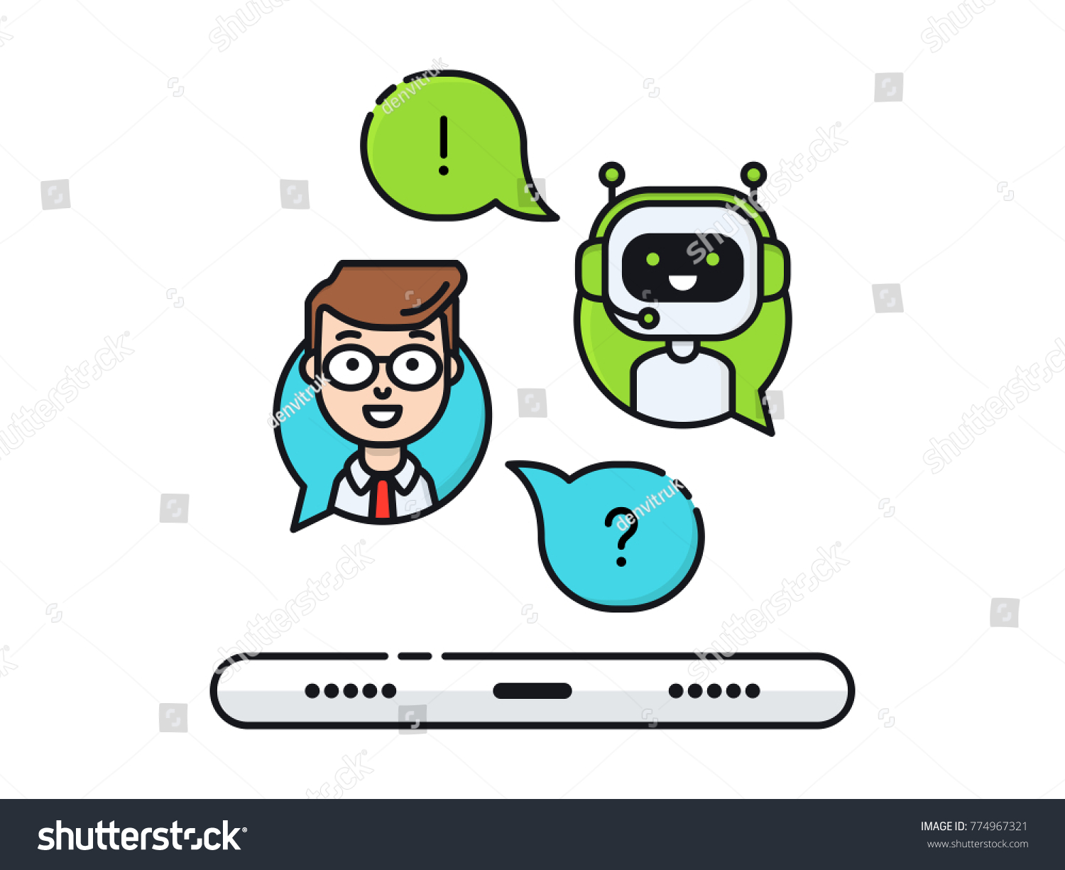 Chatbot Concept Man Chatting Chat Bot Stock Vector (Royalty Free ... Chatbot Concept Man Chatting Chat Bot Stock Vector (Royalty Free ...