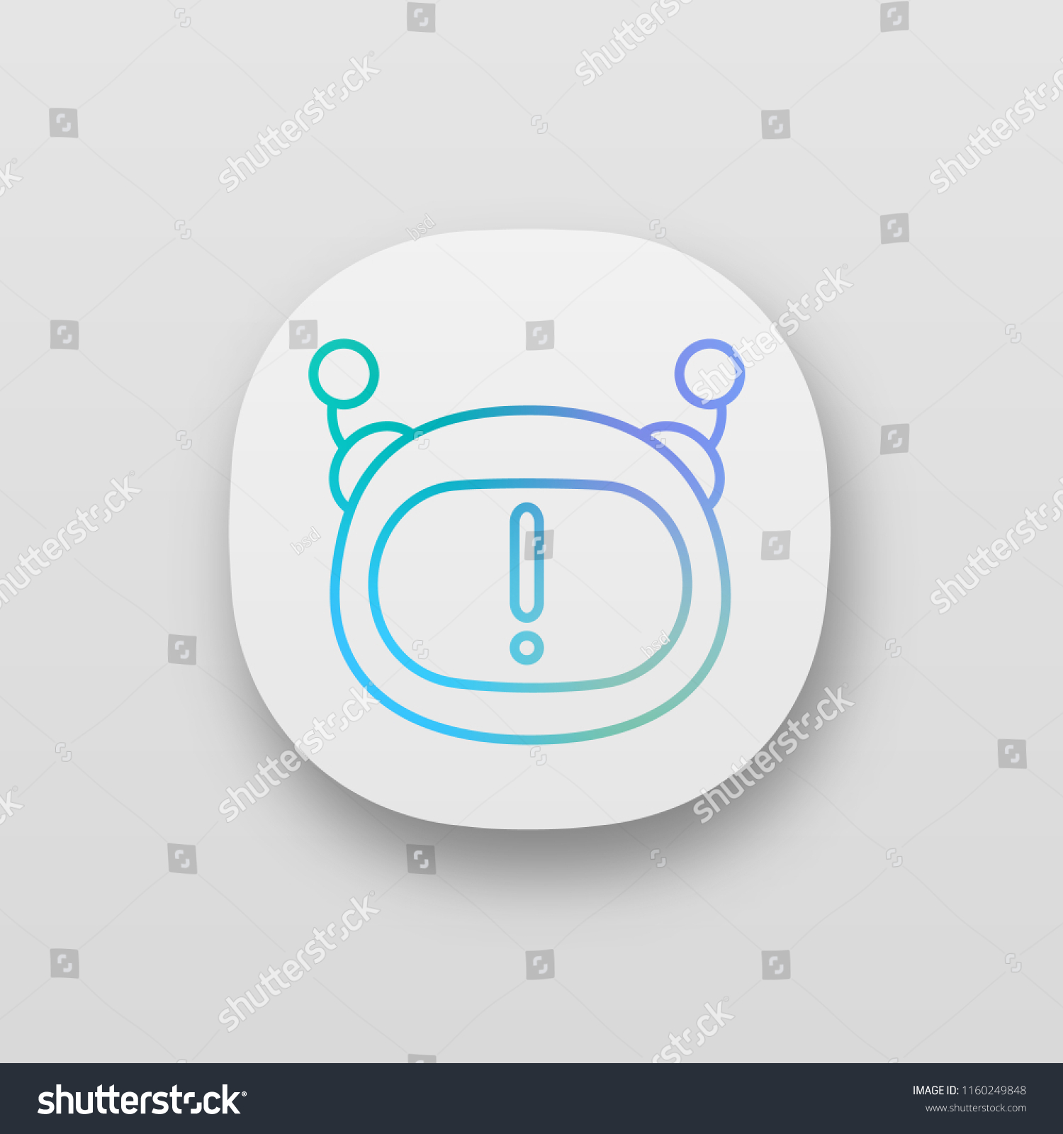 Chatbot Notification App Icon Chat Bot Stock Vector (Royalty Free ...