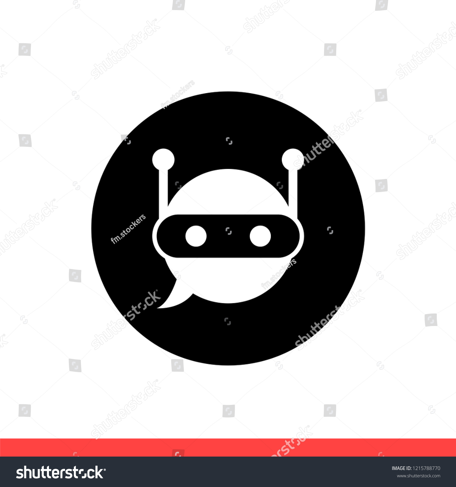 Chatbot Vector Icon Robot Symbol Simple Stock Vector (Royalty Free ...