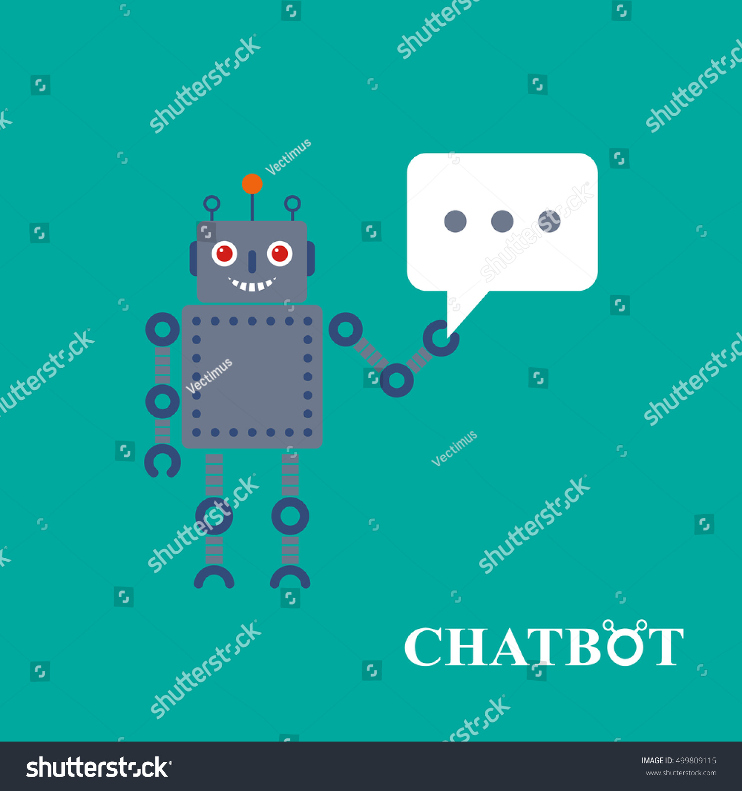 Chatbot Vector Illustration Chat Bot Chatterbot Stock Vector (Royalty ...