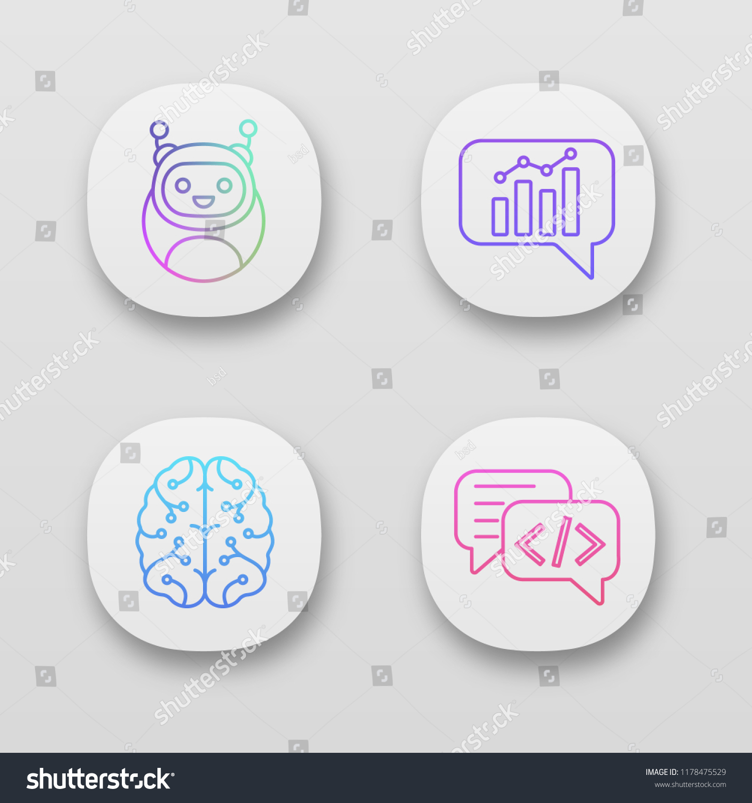 Chatbots App Icons Set Uiux User Stock Vector (Royalty Free) 1178475529 ... Chatbots App Icons Set Uiux User Stock Vector (Royalty Free) 1178475529 ...