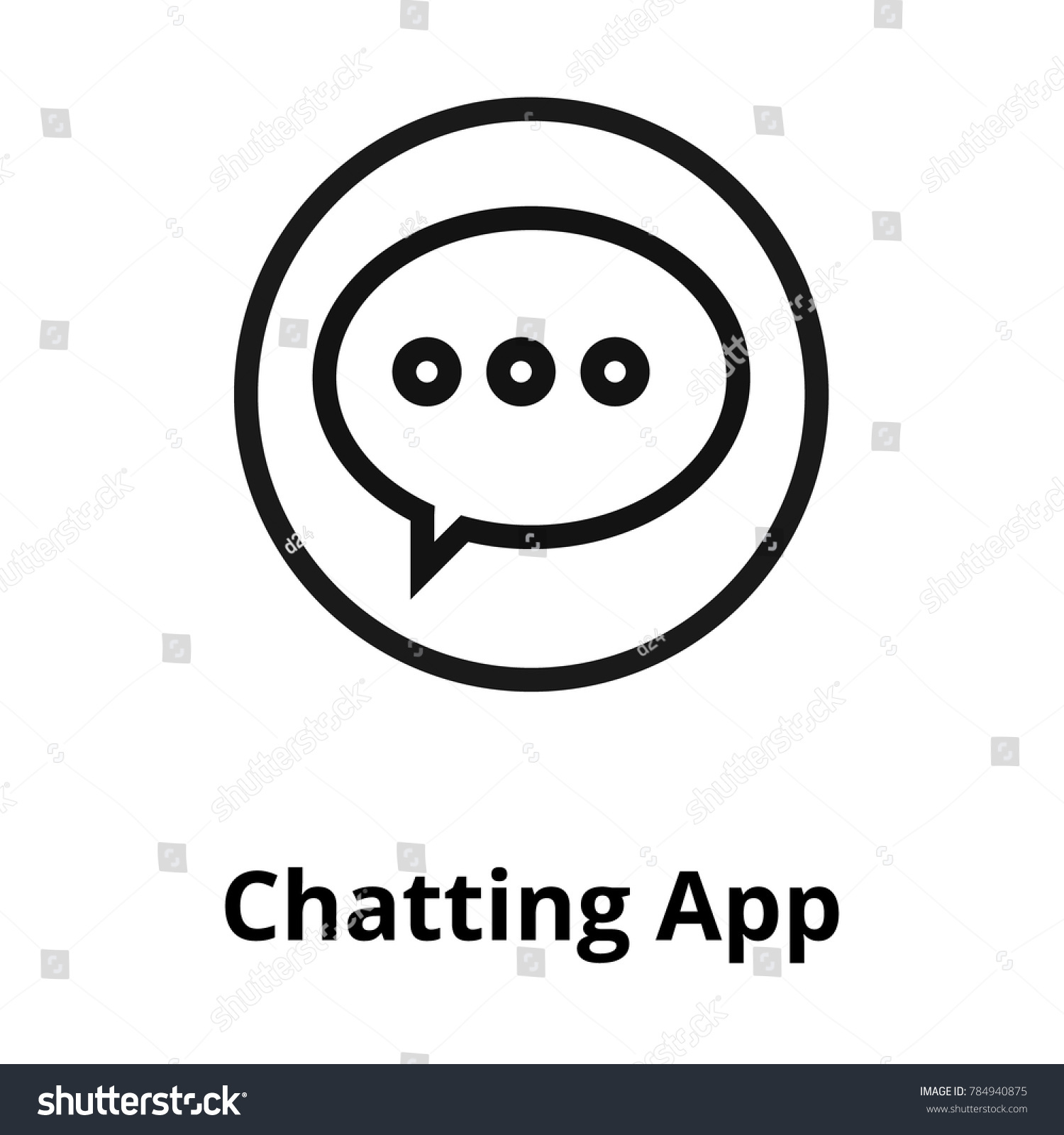 Chatting App Line Icon Stock Vector (Royalty Free) 784940875 | Shutterstock