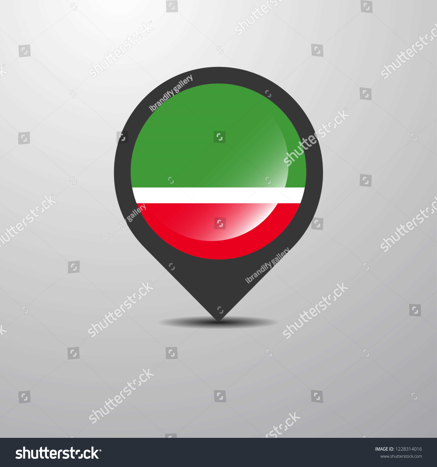 Chechen Republic Map Pin Stock Vector (Royalty Free) 1228314016 ...