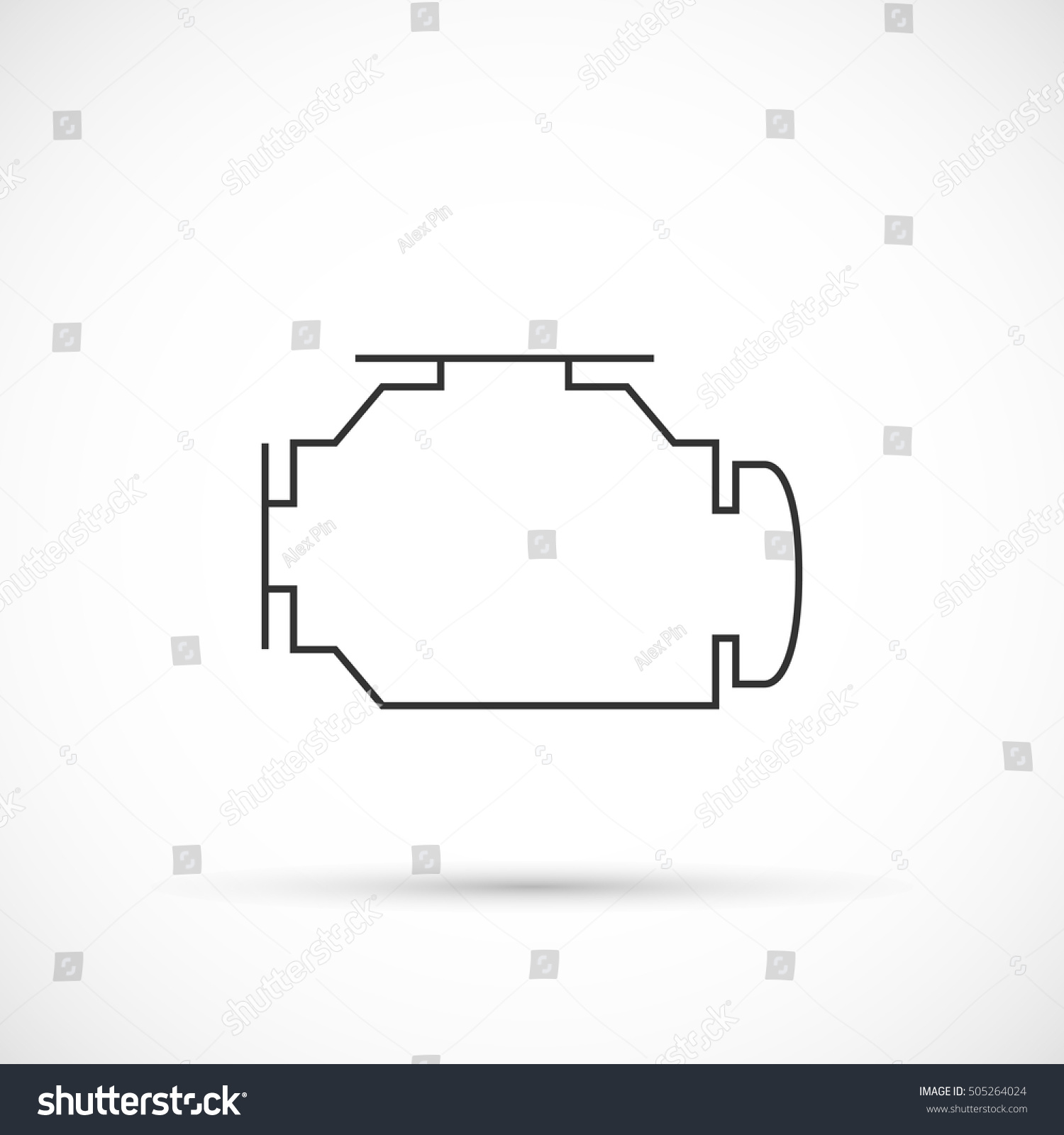 Check Engine Outline Icon Stock Vector (Royalty Free) 505264024 ...
