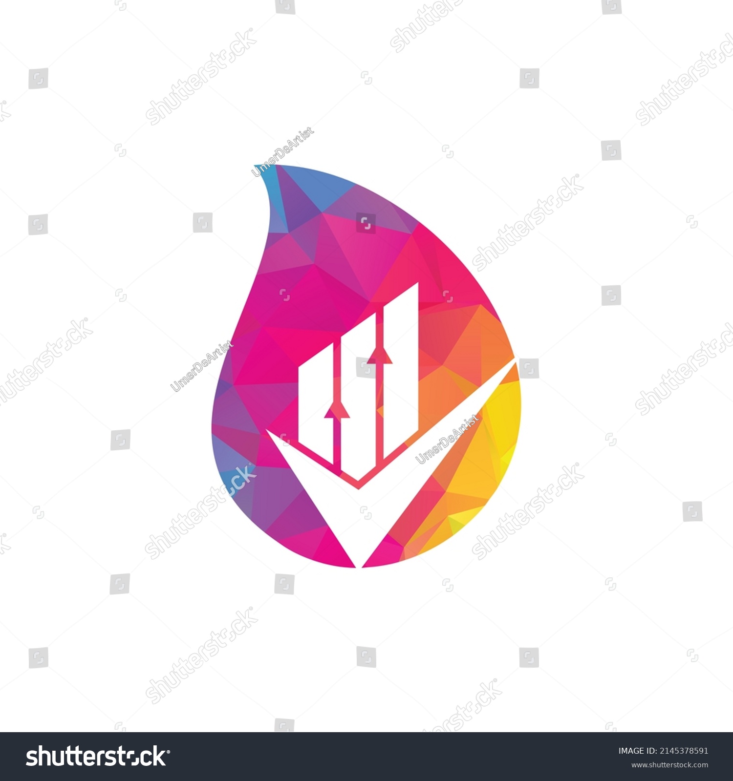 Check Finance Drop Shape Logo Icon Stock Vector (Royalty Free ...