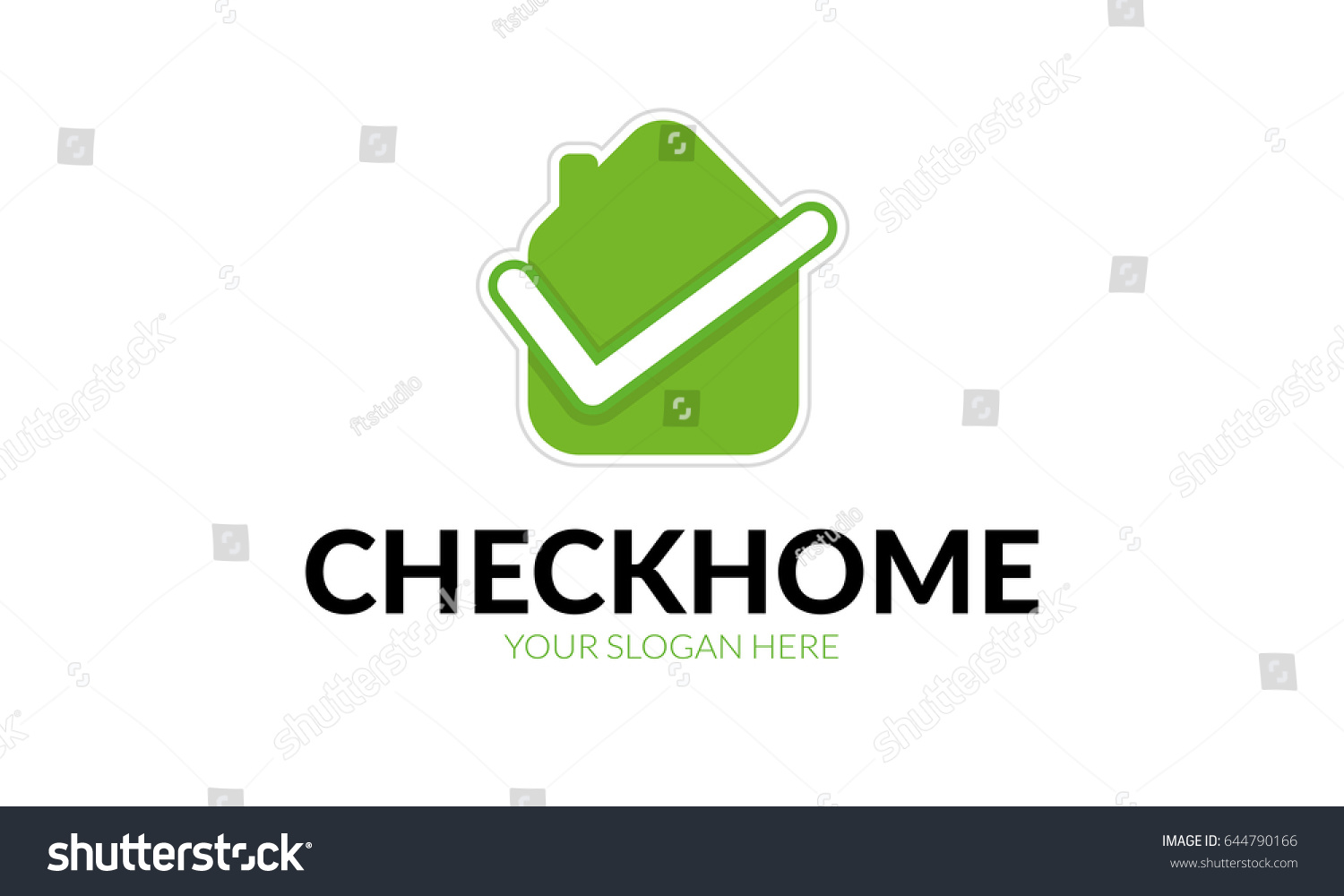 Check Home Logo Stock Vector (Royalty Free) 644790166