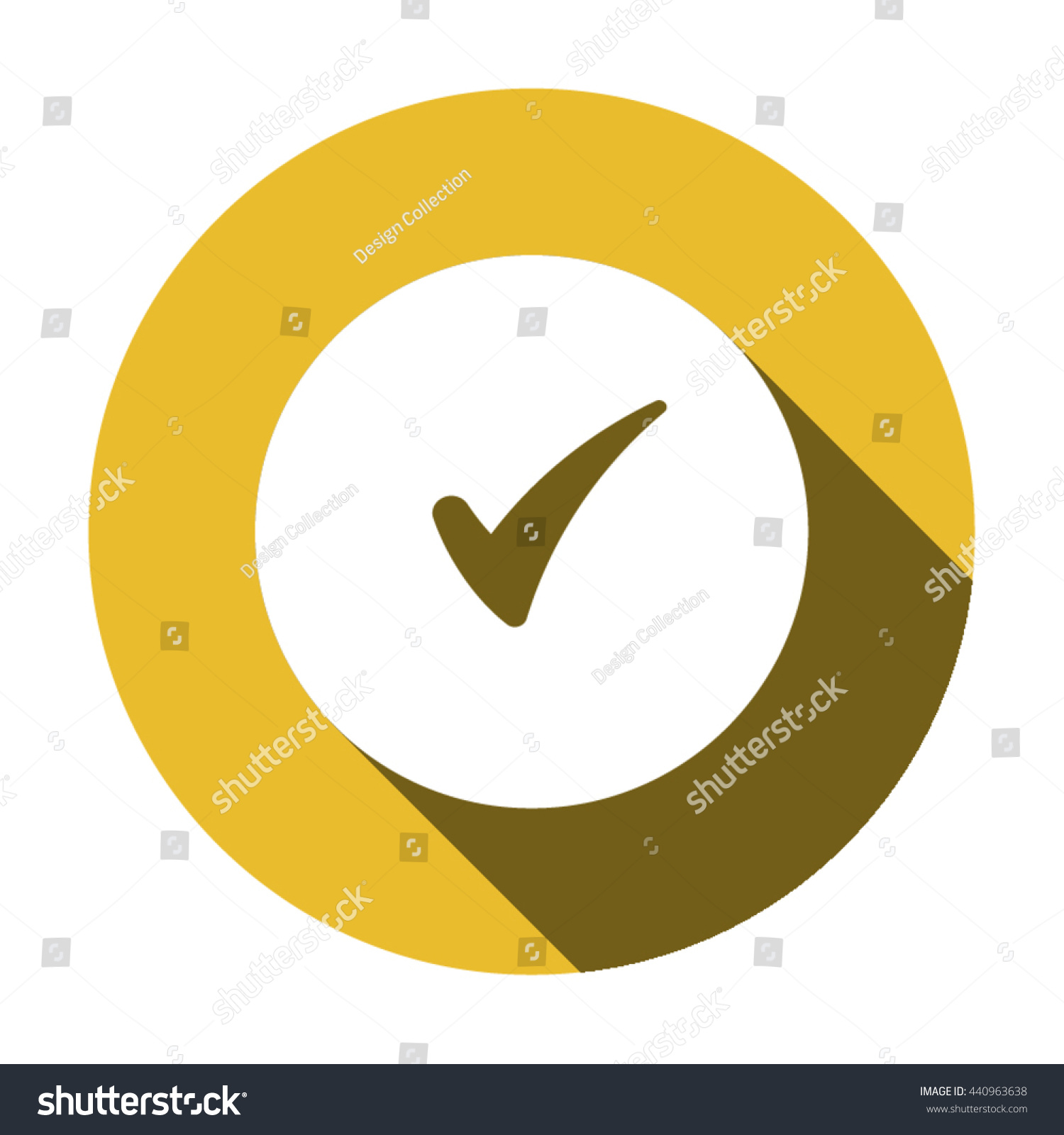 Check Icon Isolated Flat Design Stock Vector 440963638 - Shutterstock