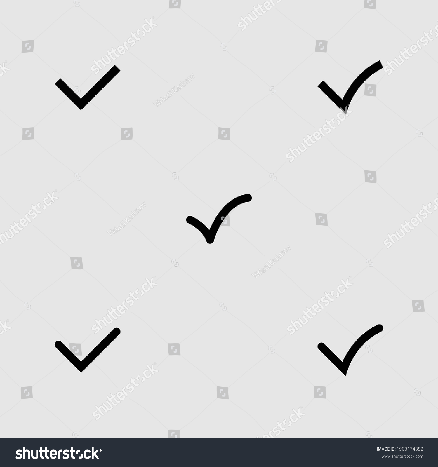 Check Icon Set Isolated Vector Illustration Stock Vector (Royalty Free ...