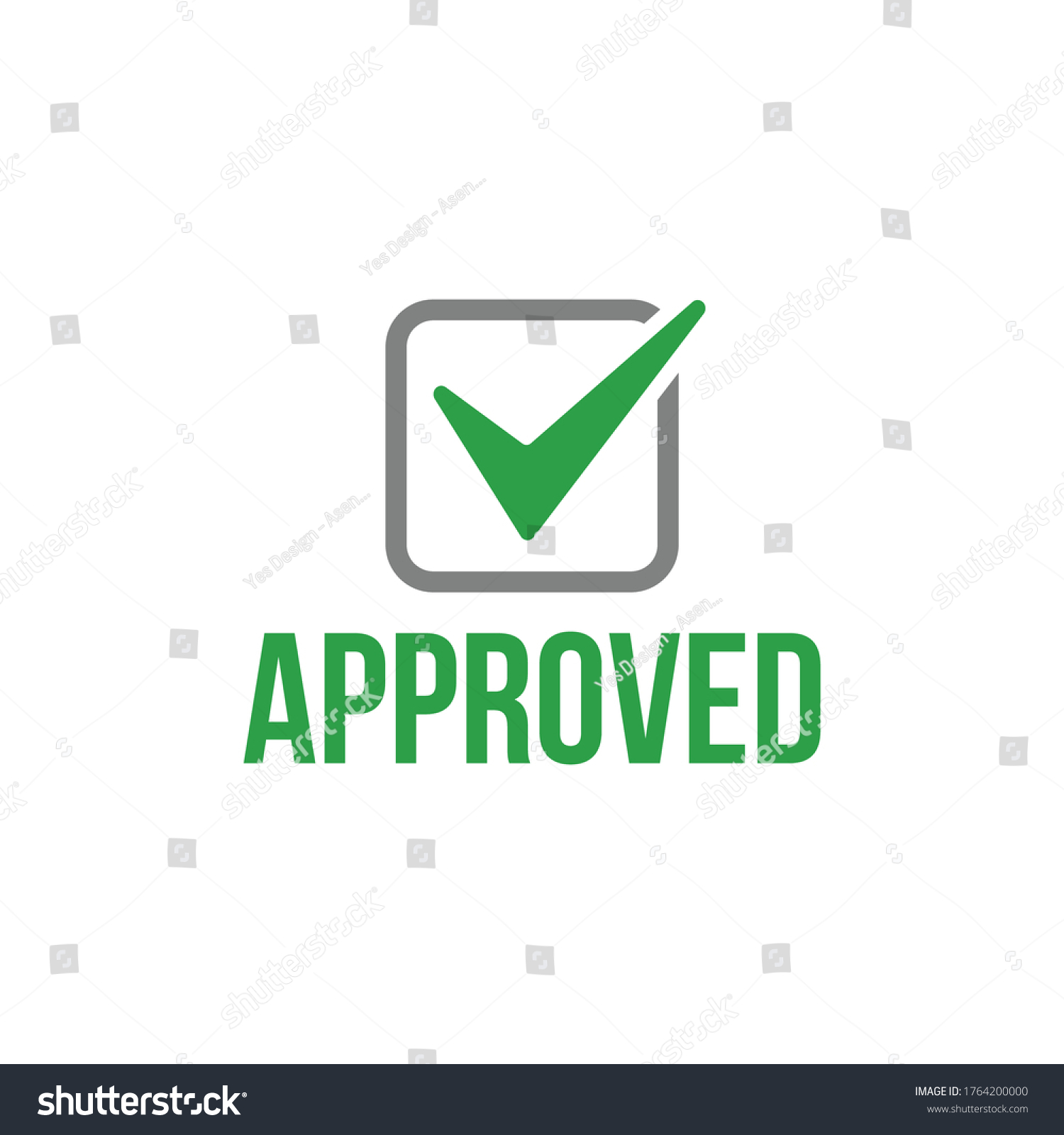 Check List Approved Box Design Vector Stok Vektör (Telifsiz) 1764200000 ...