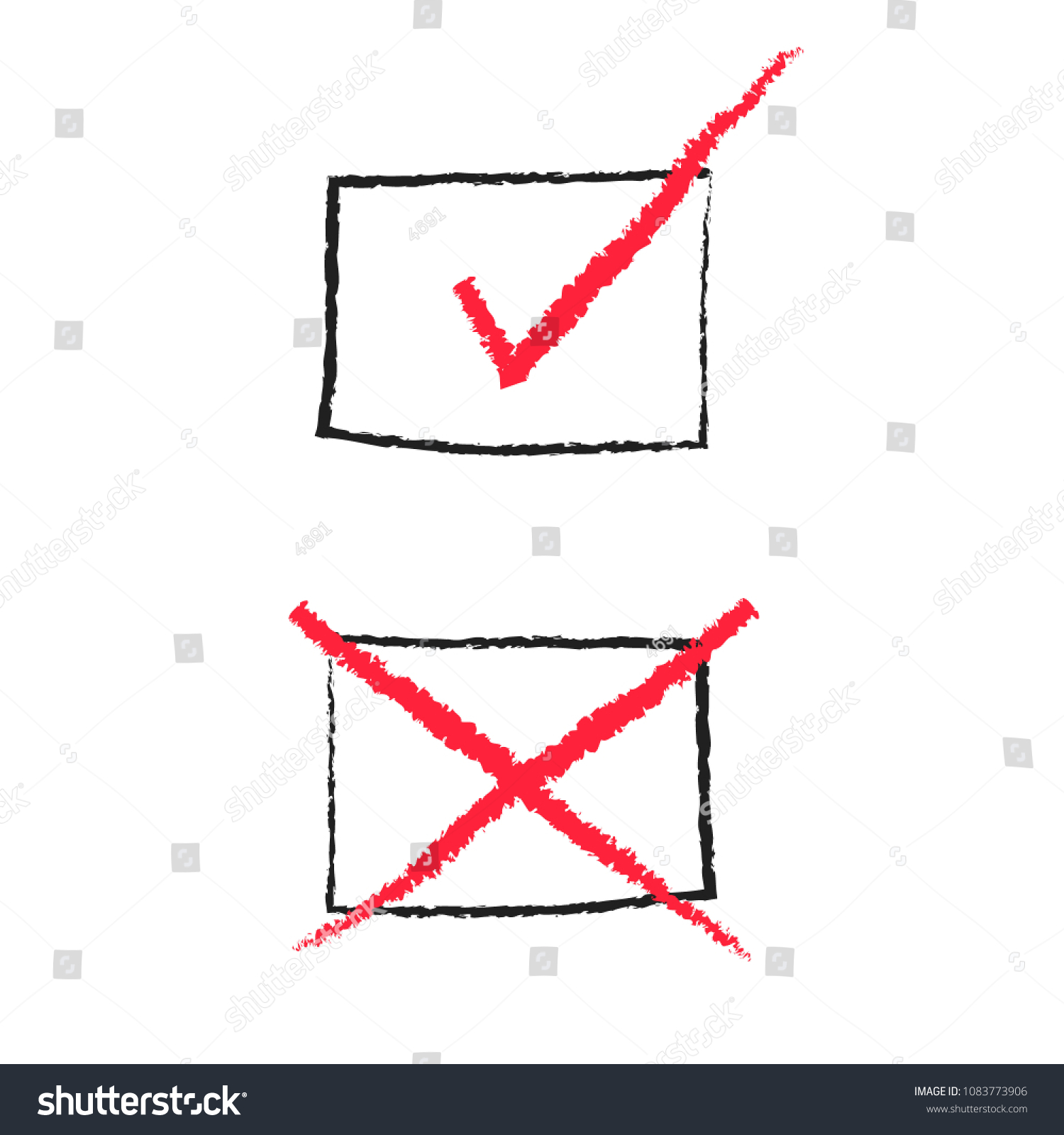 Check List Button True False Sign Stock Vector (Royalty Free ...