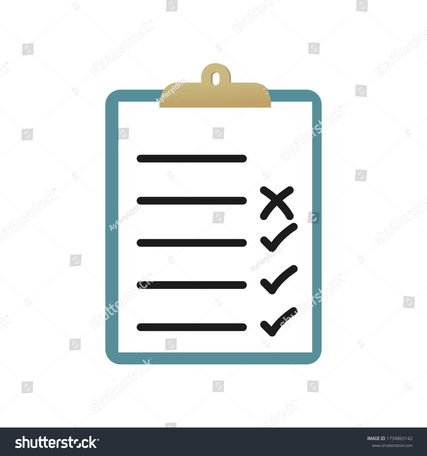 Check List Flat Icon Vector Illustration: เวกเตอร์สต็อก (ปลอดค่า ...