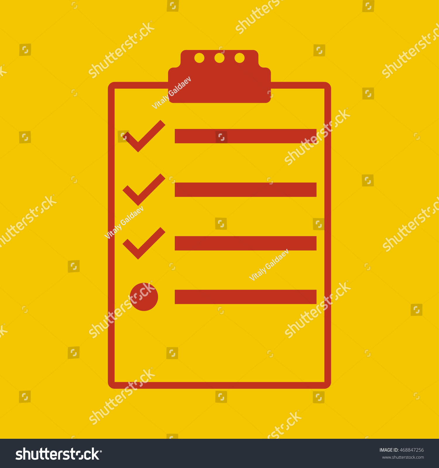 Check List Icon Stock Vector (Royalty Free) 468847256 | Shutterstock