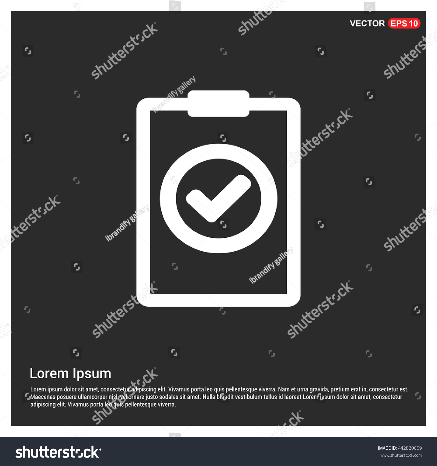 Check List Ok Icon Stock Vector (Royalty Free) 442820059