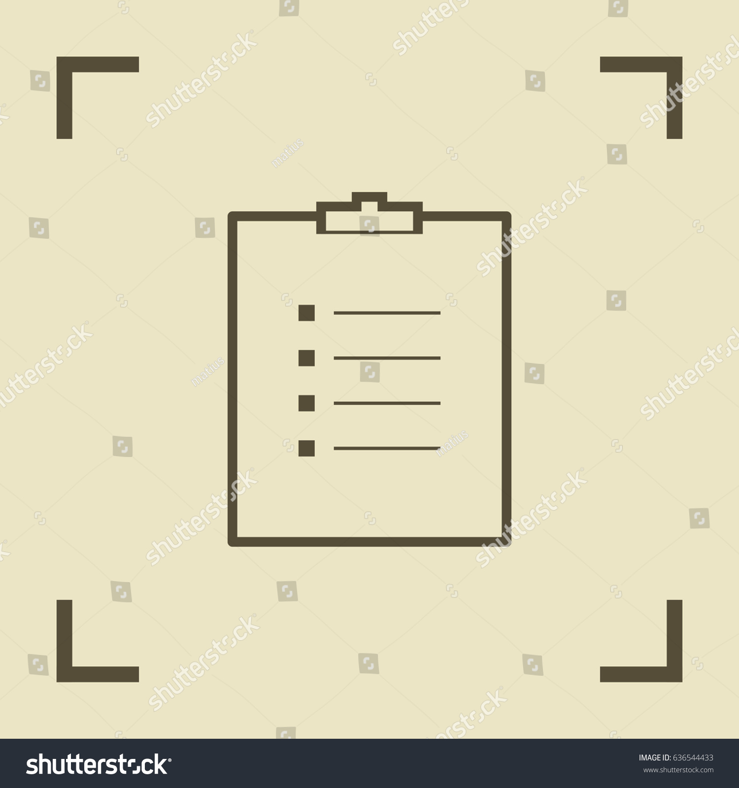 Check List Points Line Vector Icon Stock Vector (Royalty Free) 636544433