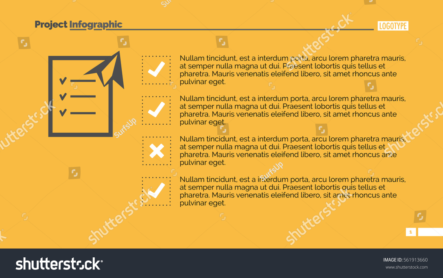 Check List Slide Stock Vector (Royalty Free) 561913660