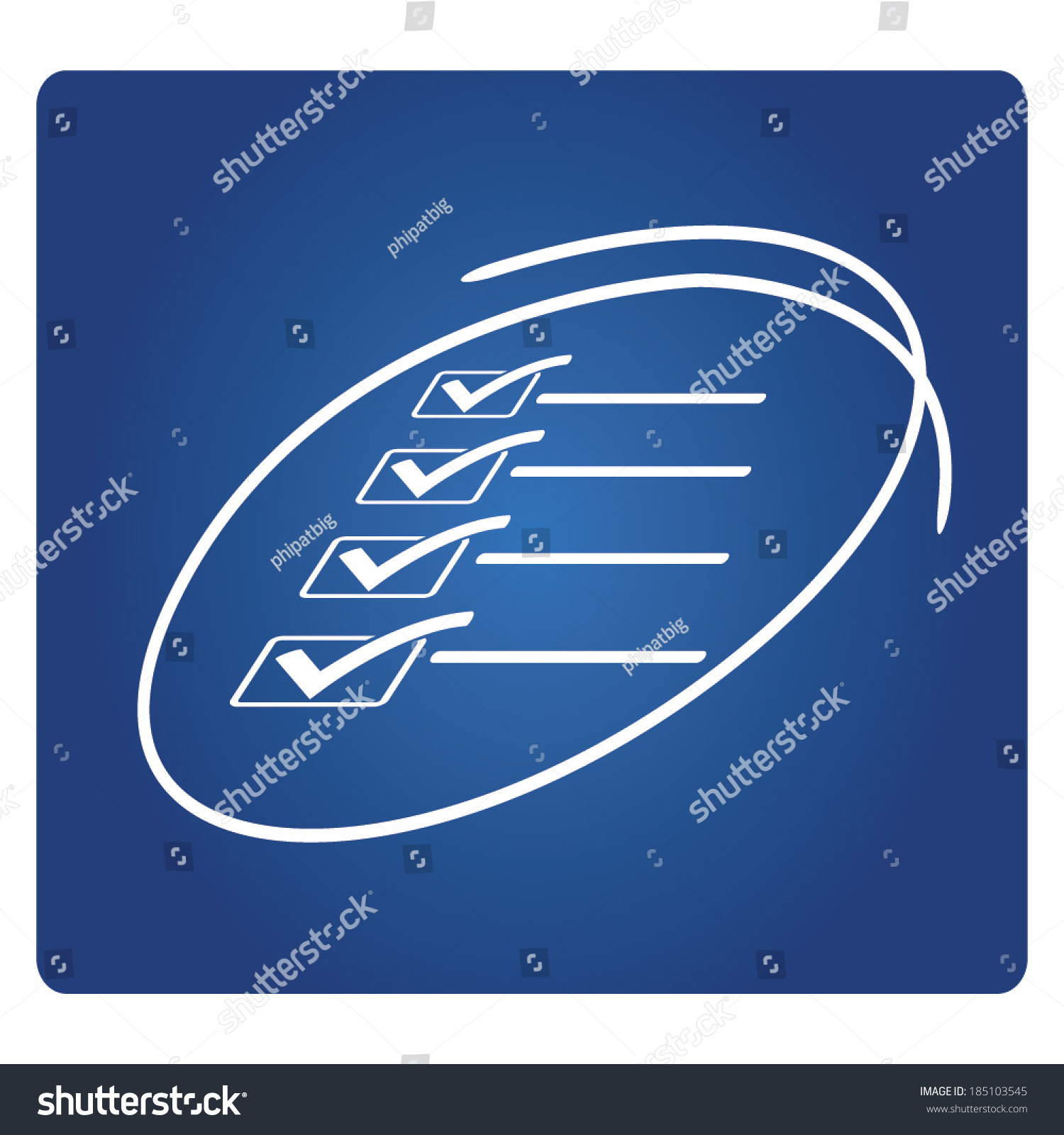Vektor Stok Check List Symbol (Tanpa Royalti) 185103545 | Shutterstock