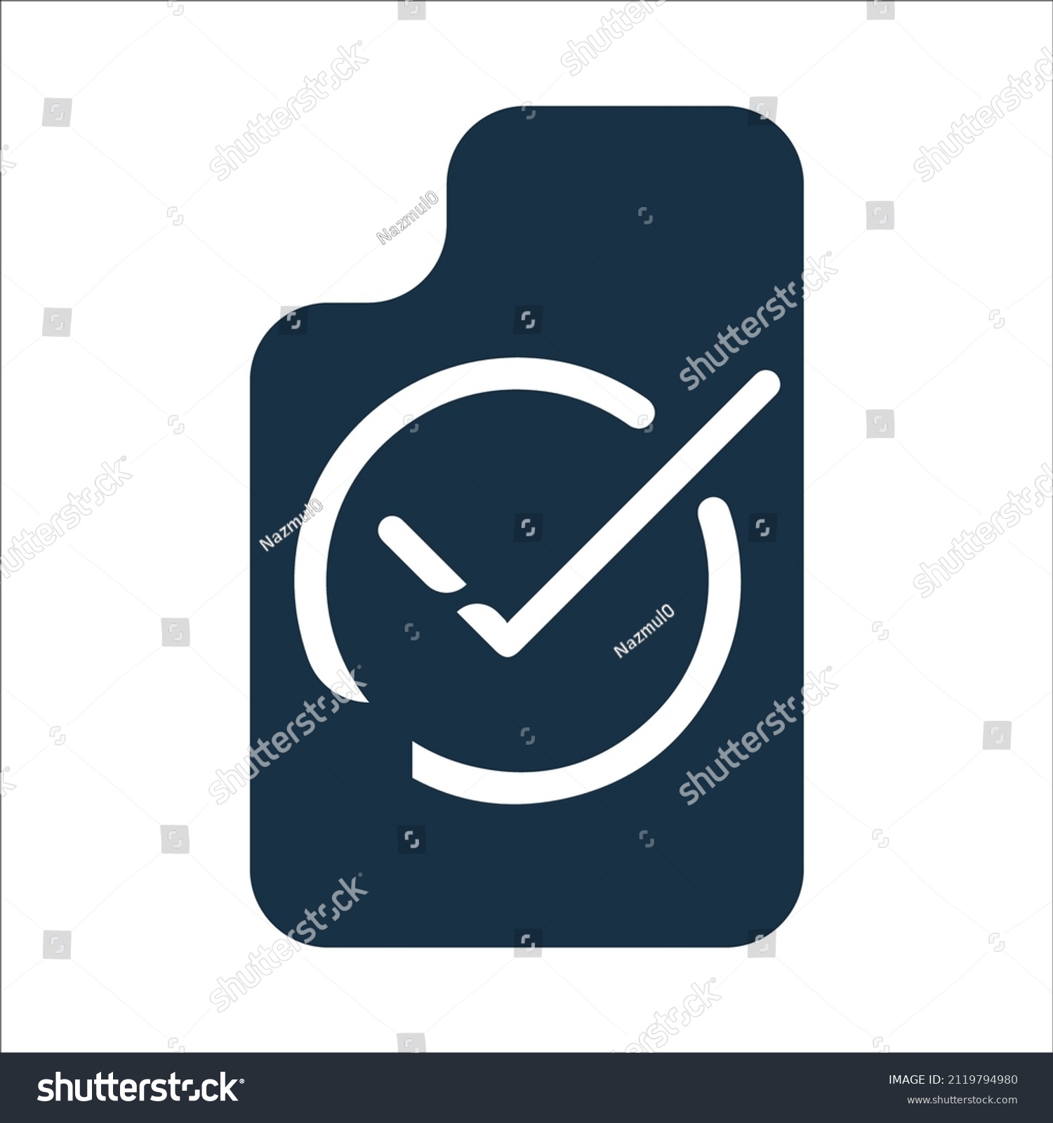 Check Mark Task Done Icon Stock Vector (Royalty Free) 2119794980 ...