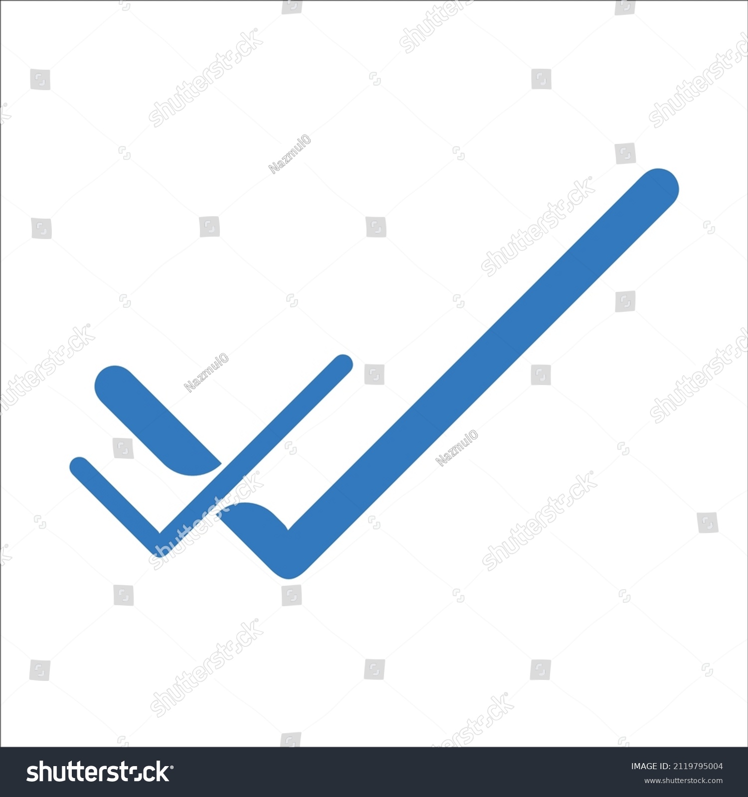 Check Mark Task Done Icon Stock Vector (Royalty Free) 2119795004 ...