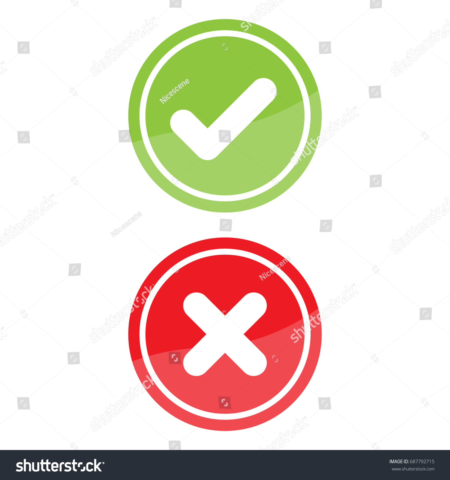 Check Mark X Mark Right Wrong Stock Vector (Royalty Free) 687792715 Check Mark X Mark Right Wrong Stock Vector (Royalty Free) 687792715